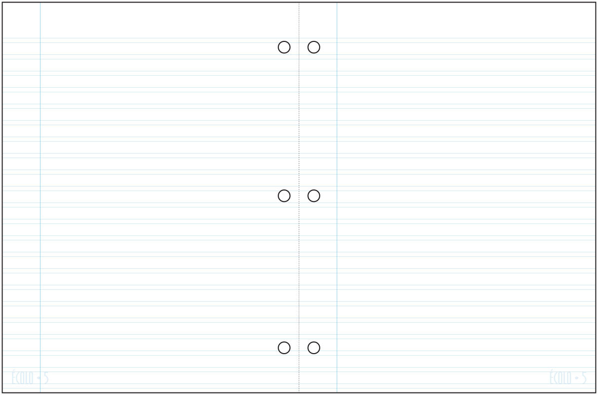 Standard interlined notebook Écolo # 5, 80 pages – Papeterie Ecolo Plus