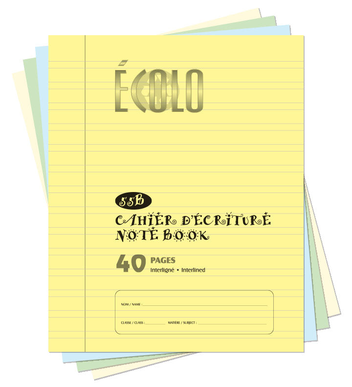 Small interlined notebook Écolo # 55B – Papeterie Ecolo Plus