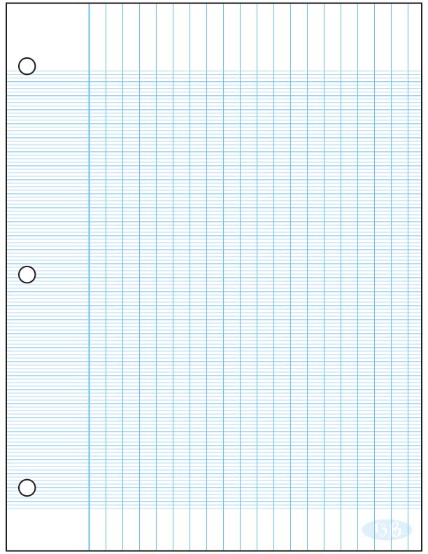 Feuilles seyès Écolo no. 13B – Papeterie Ecolo Plus